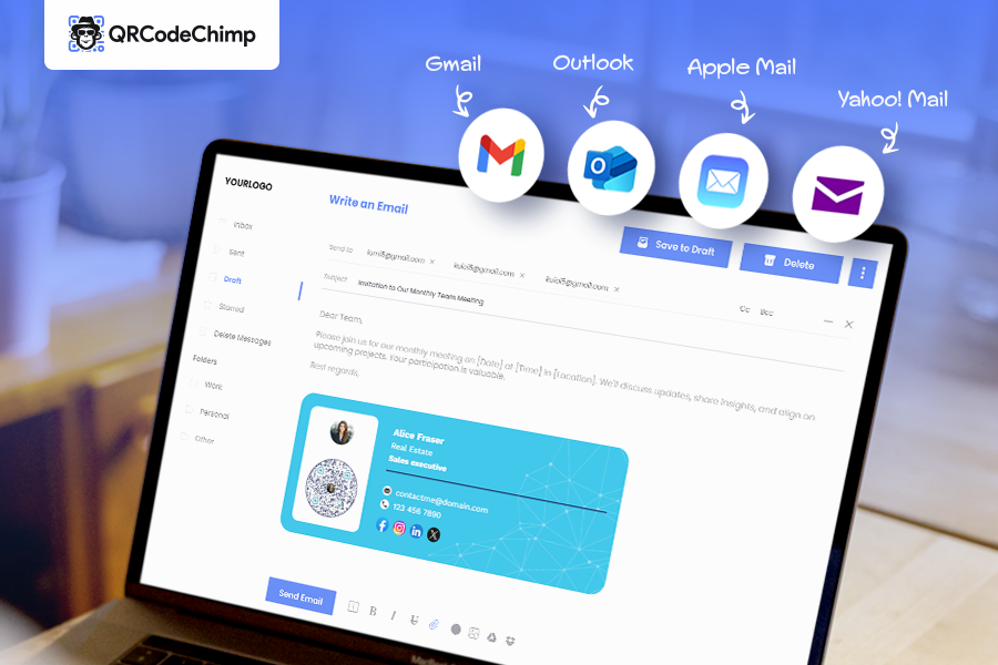 Cách thêm chữ ký email trong Gmail, Outlook, Apple Mail và Yahoo! Thư? - Trình tạo mã QR trực ...