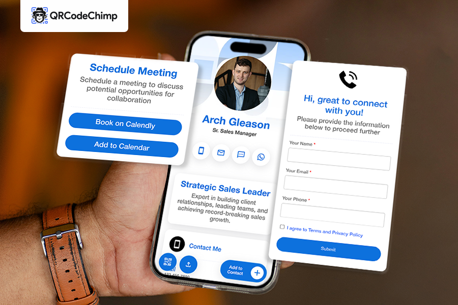 Digital business card for sales executives: speed up follow-ups